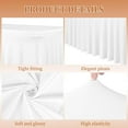 6 Pack 6Ft Spandex Table Skirt Fitted White Stretch Tablecloth,One ...
