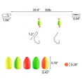 Dr.Fish 5 Pcs Pompano Rigs Surf Fishing Snell Floats Swivel Snaps ...