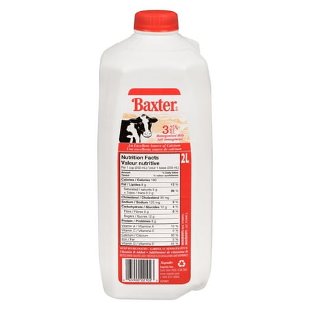 Baxter 3.25% Homogenized Milk | Walmart Canada