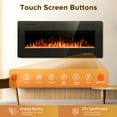 Auseo 42 inch Wall Mounted Electric Fireplace with Remote, Ultra-thin ...