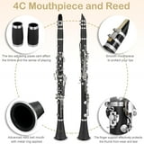 Ktaxon Flat B Black Clarinet, Instrument Kit with Case Mouthpieces, 17 ...
