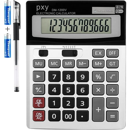 Desk Calculator, PXY Two Way Power Battery and Solar Standard Function ...