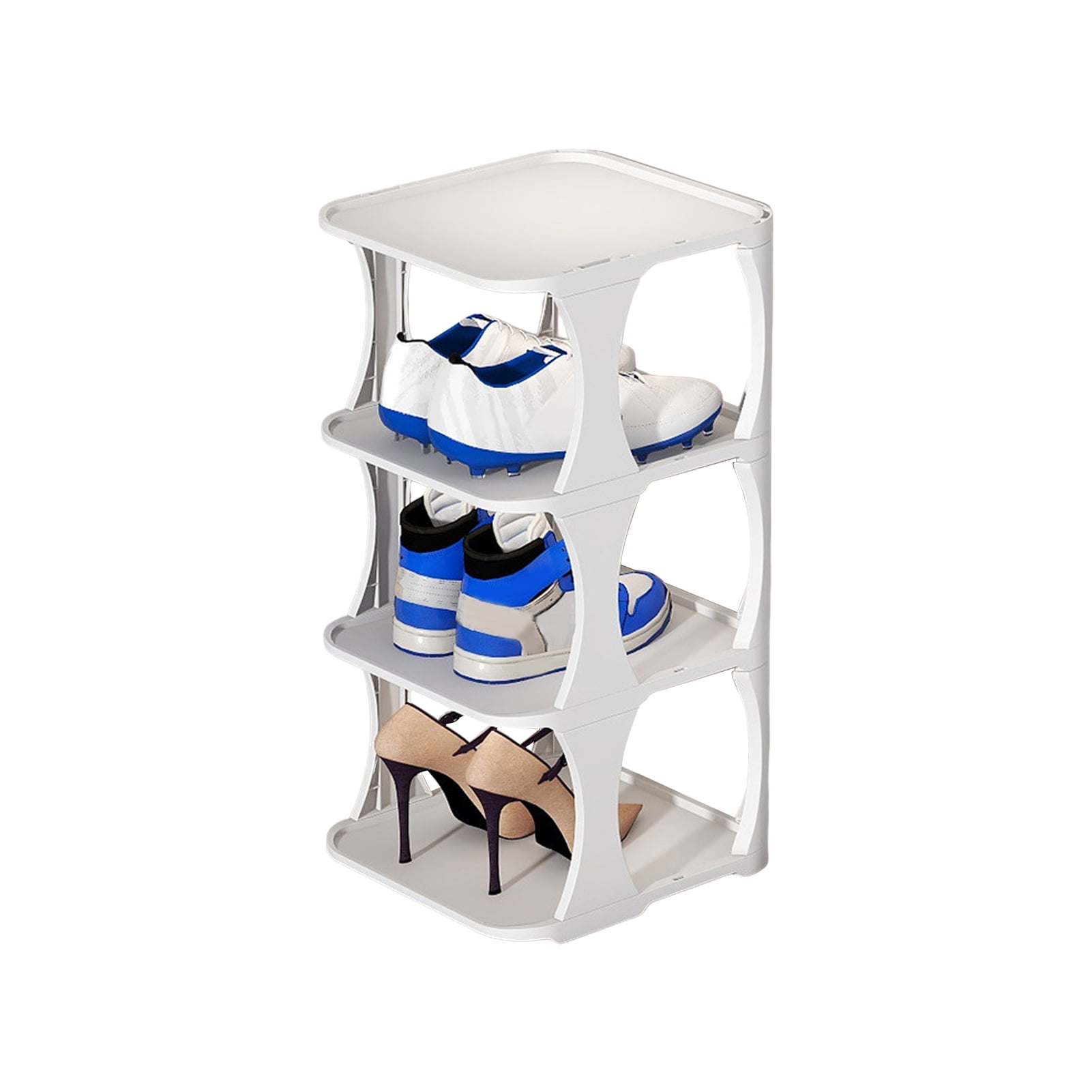 Minimalist Stackable Shoe Rack - Convenient with Bottom Plate, Easy to ...