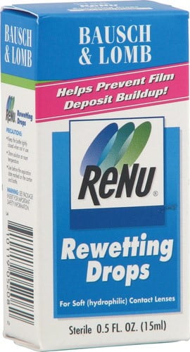 Bausch & Lomb ReNu Rewetting Drops, 0.5 Fl Oz - Walmart.com