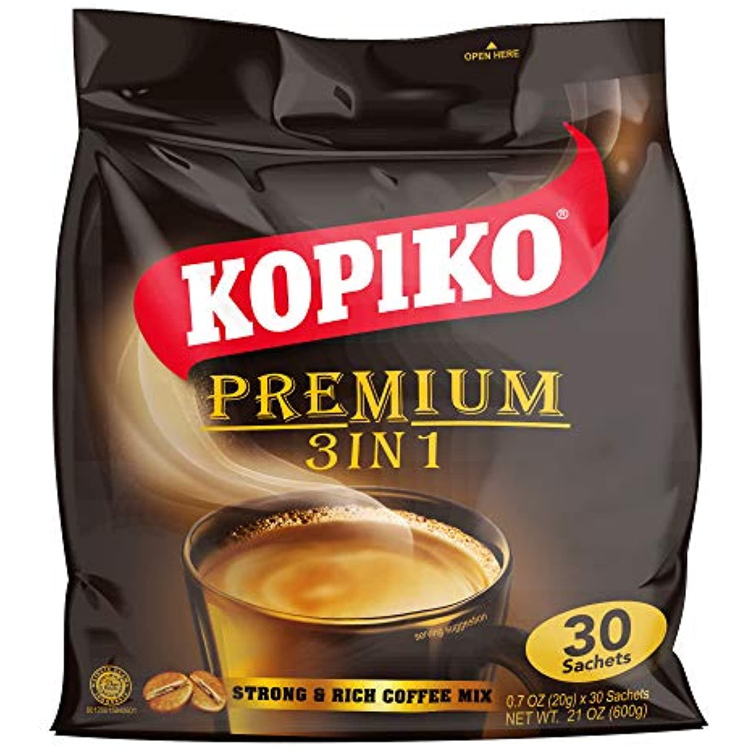 Kopiko 3 In 1 Instant Coffee, 21.2 Oz, (30 Sachets) - Walmart.com