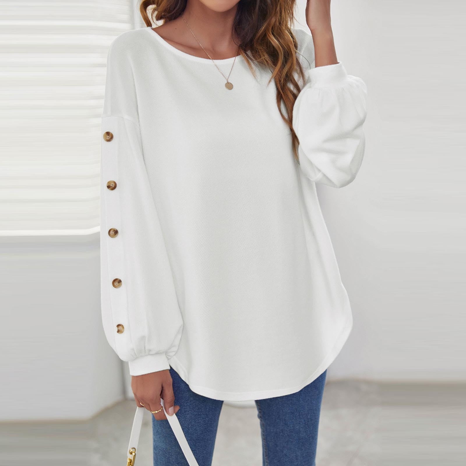 White Flowy Tops For Women