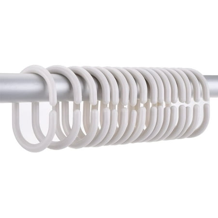 30 pack shower curtain rings curtain c rings hook hanger bathroom drape ...