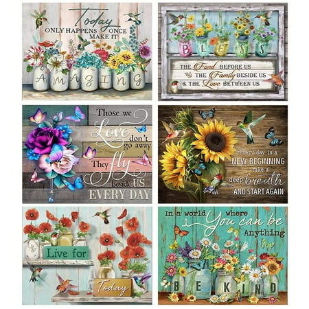 6 Pack Diamond Painting Kits for Adults - Diamond Art Packs Kits for ...