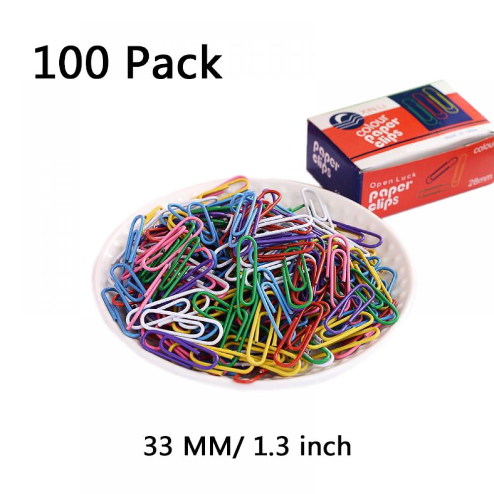 Colored Small Paper Clips 100 Pcs Pack Durable Rustproof For School colored-small-paper-clips-100-pcs-pack-durable-rustproof-for-school