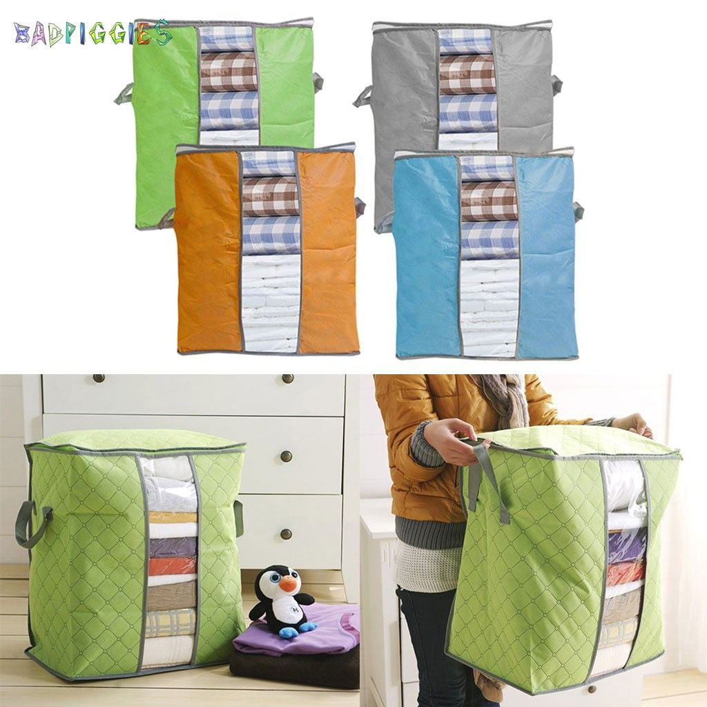 BadPiggies Foldable Clothes Storage Bag Quilt Blanket Closet Organizer ...