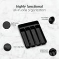 Madesmart Mini 5-Compartment Plastic Silverware Tray for Kitchen Drawer ...