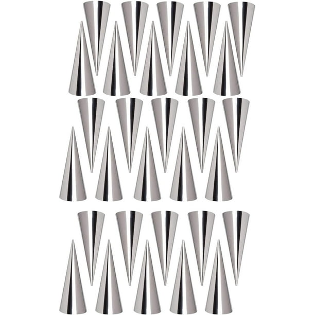SHAR Stainless Steel Custard Molds, Set of 30 Molds Bread Tube ...