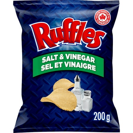 Ruffles Salt & Vinegar Flavoured Potato Chips, 200g - Walmart.ca