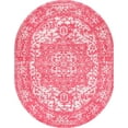 Unique Loom Medallion Richmond Rug Pink/Ivory 7' 10" x 10' Oval ...