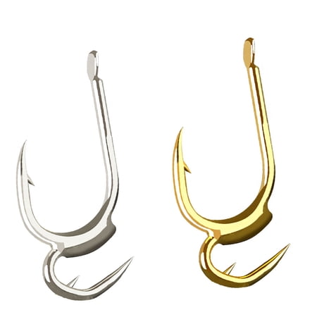10pcs Double Barbed Hook Titanium Steel Fishing Hook High Ocean Fish ...