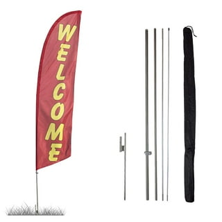 Bingo Red Super Novo Feather Flag - Complete with 15ft Pole Set and ...