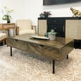 Casartis Living Yarrow Transitional Wood Coffee Table with Storage in ...