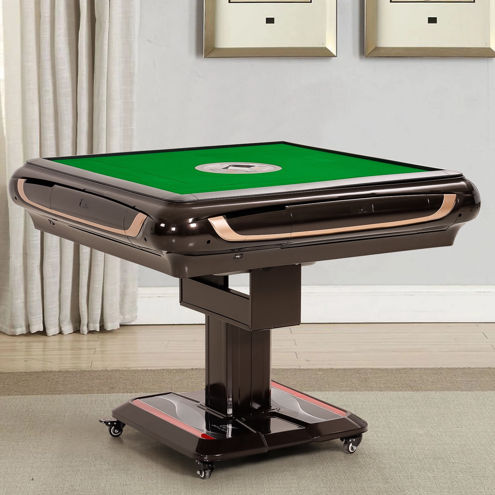 Buy USA MJ Table 42mm Folding Automatic Mahjong Table with Wheels ...