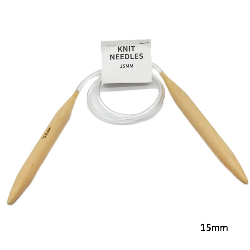 15/20/25mm Circular Wood Knitting Needles with Plastic Transparent Tube ...