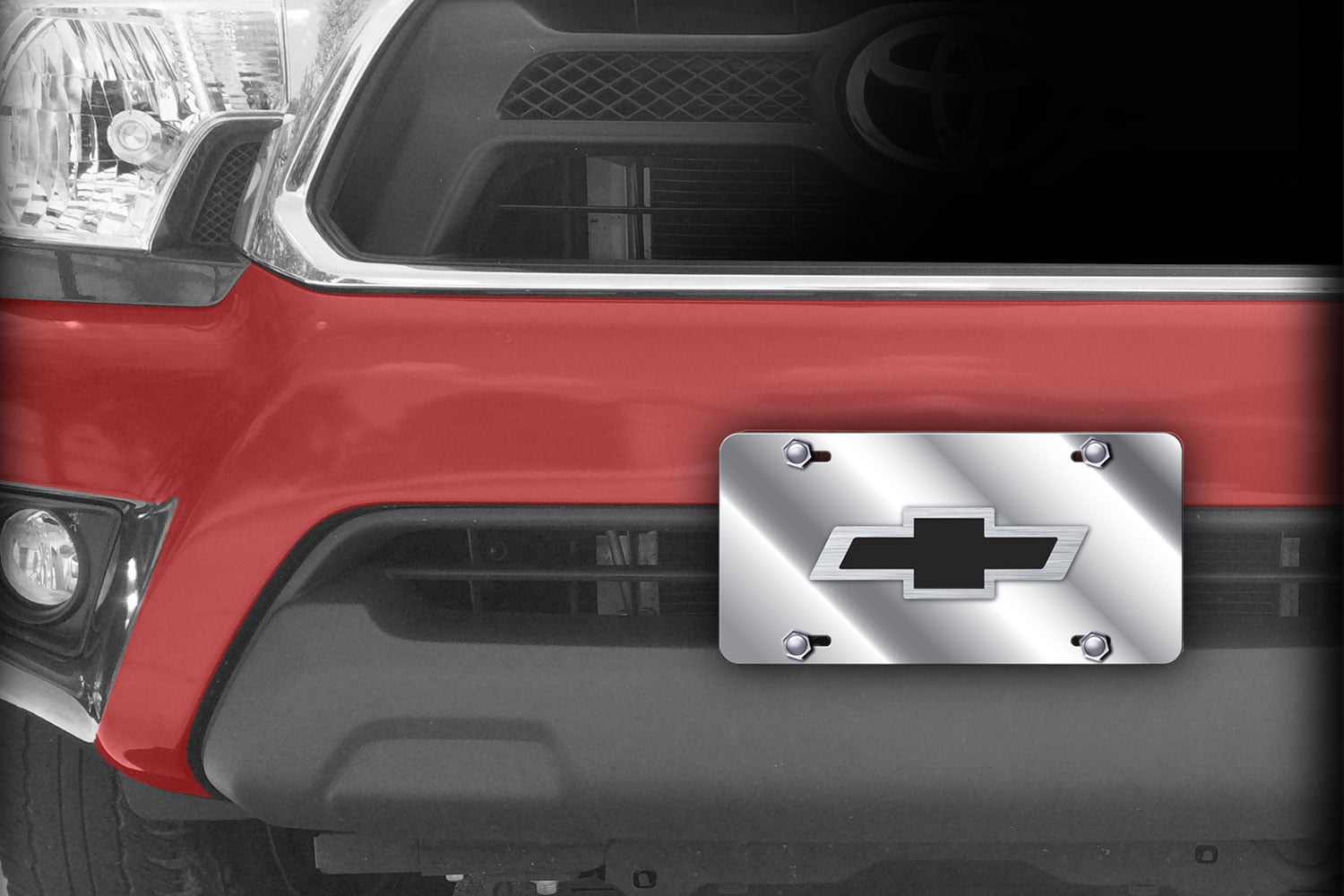 License Plate - Chrome - 3D Emblem - Car Truck SUV - Chevy - Walmart.com