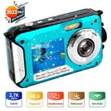 SEREE Waterproof Digital Camera Underwater Cameras FHD 2.7K 48 MP Dual ...
