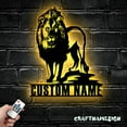 Craftnamesign Custom King Lion Metal Wall Art LED Light, Personalized ...