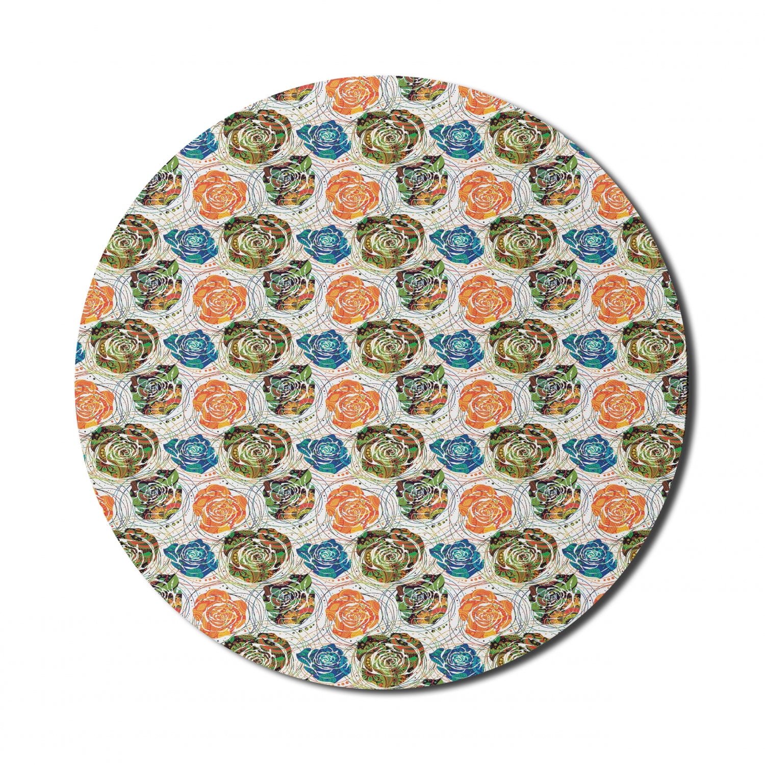 Abstract Mouse Pad for Computers, Paisley Inspired Mandala Built-in ...