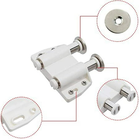 Pack Of 6 Double Head Magnet Push Latches Spring Latches Push Button ...