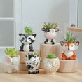 ANXPTIME Silicone Mold 3D Zebra Fox Flower Pot Mould DIY Handmade ...
