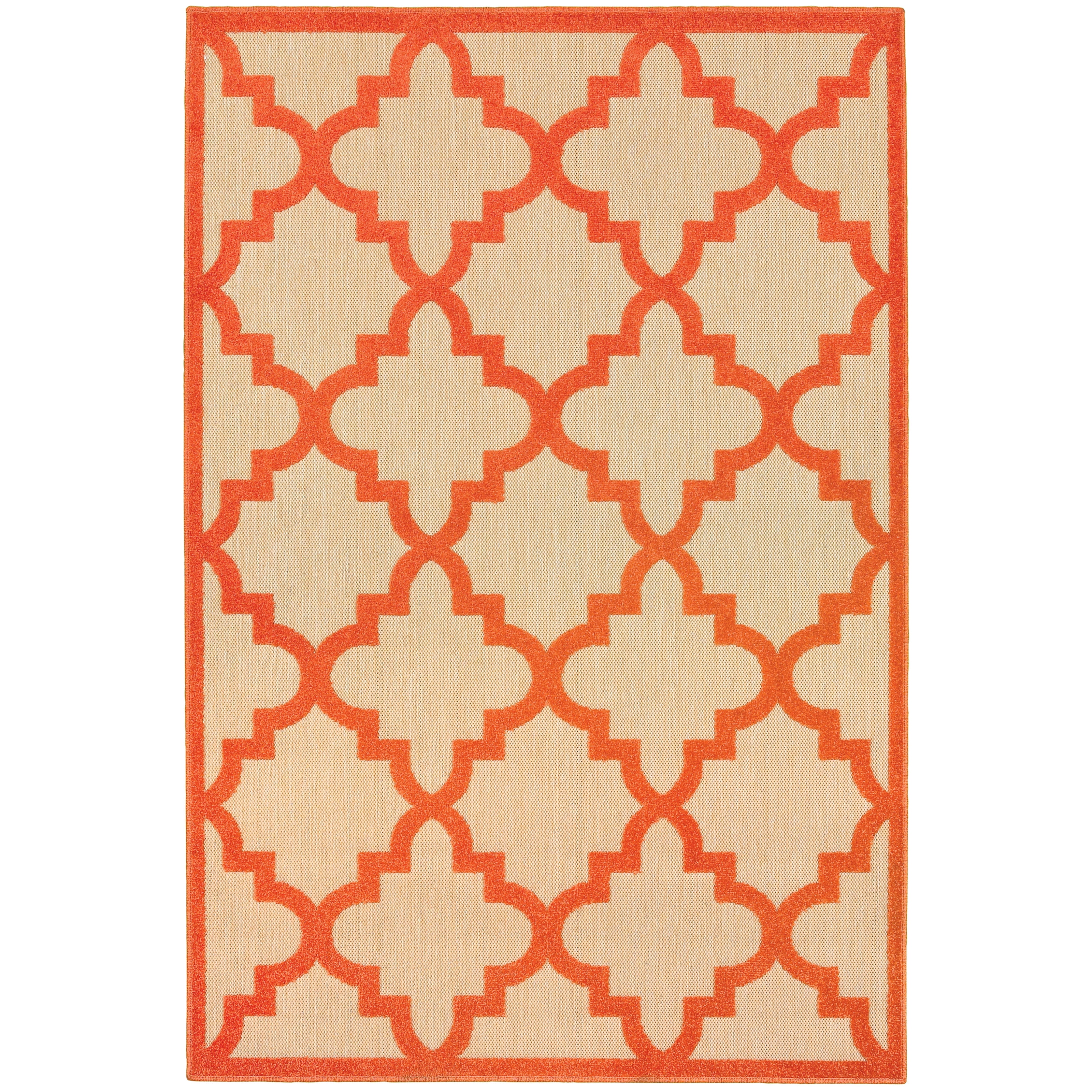 Avalon Home Catalina Scallop Lattice Indoor/Outdoor Mixed Pile Area Rug ...