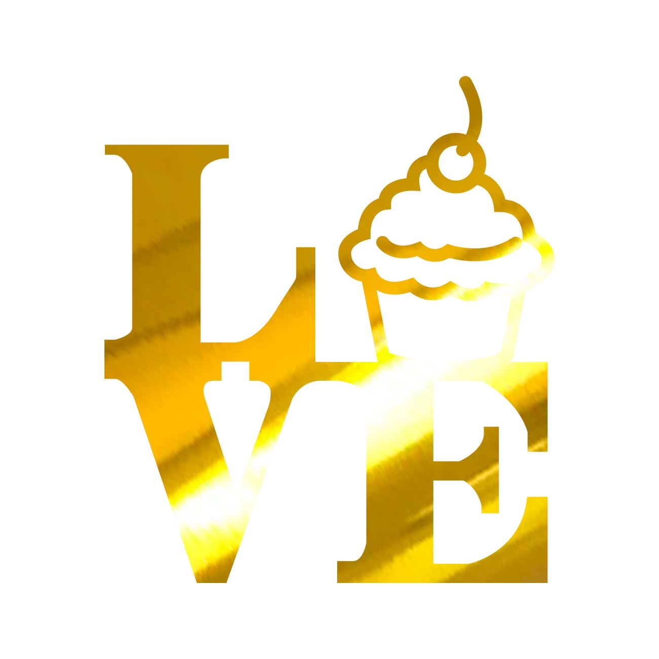 Cupcake Love Sticker Decal Die Cut - Self Adhesive Vinyl - Weatherproof ...