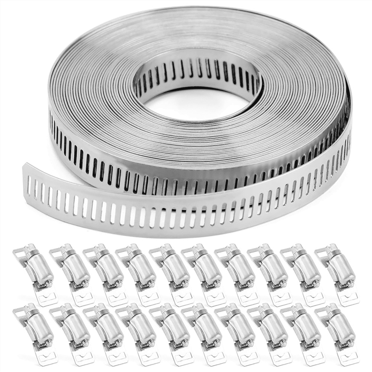 Click here for Zh & Art Hose Clamps 20ft Metal Strap+20 Fasteners... prices