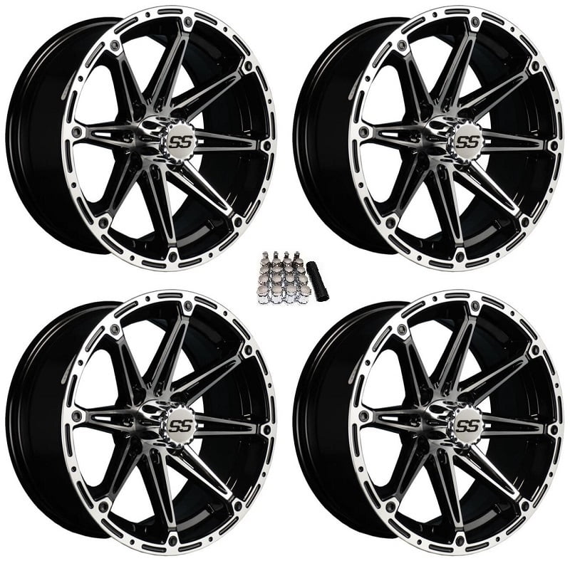 GTW Elemet 14" Golf Cart Wheels/Rims Machined E-Z-GO & Club Car ...
