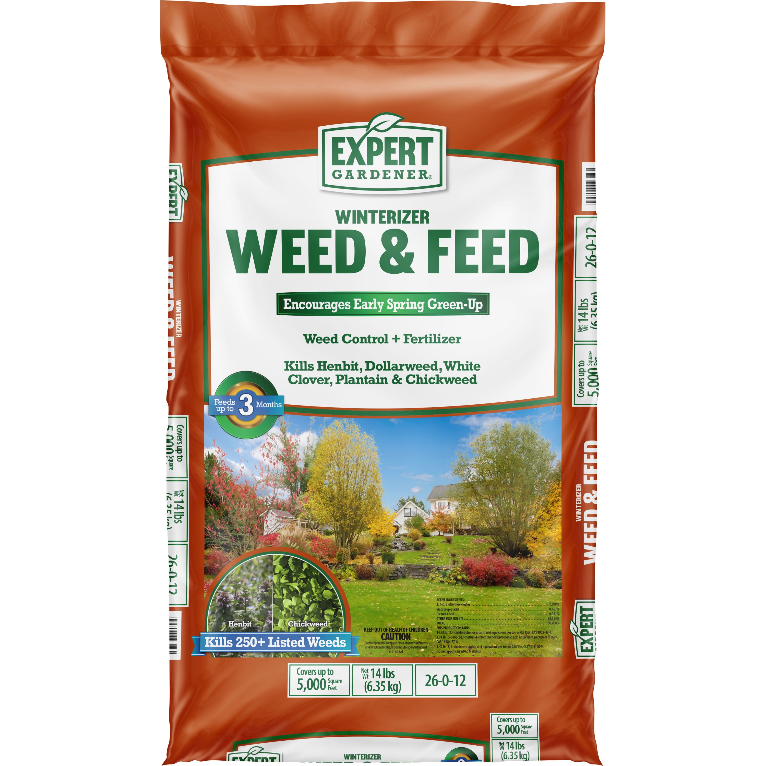 Expert Gardener Winterizer Weed Control & Lawn Fertilizer; 14 lb. Bag ...
