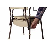 Medline Elements Bedside Commode, Microban Antimicrobial Protection ...