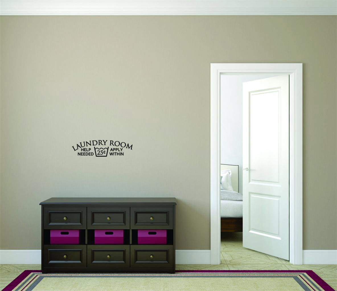 Decal - Peel & Stick Wall Sticker Laundry Help Needed 5 Cents Apply ...