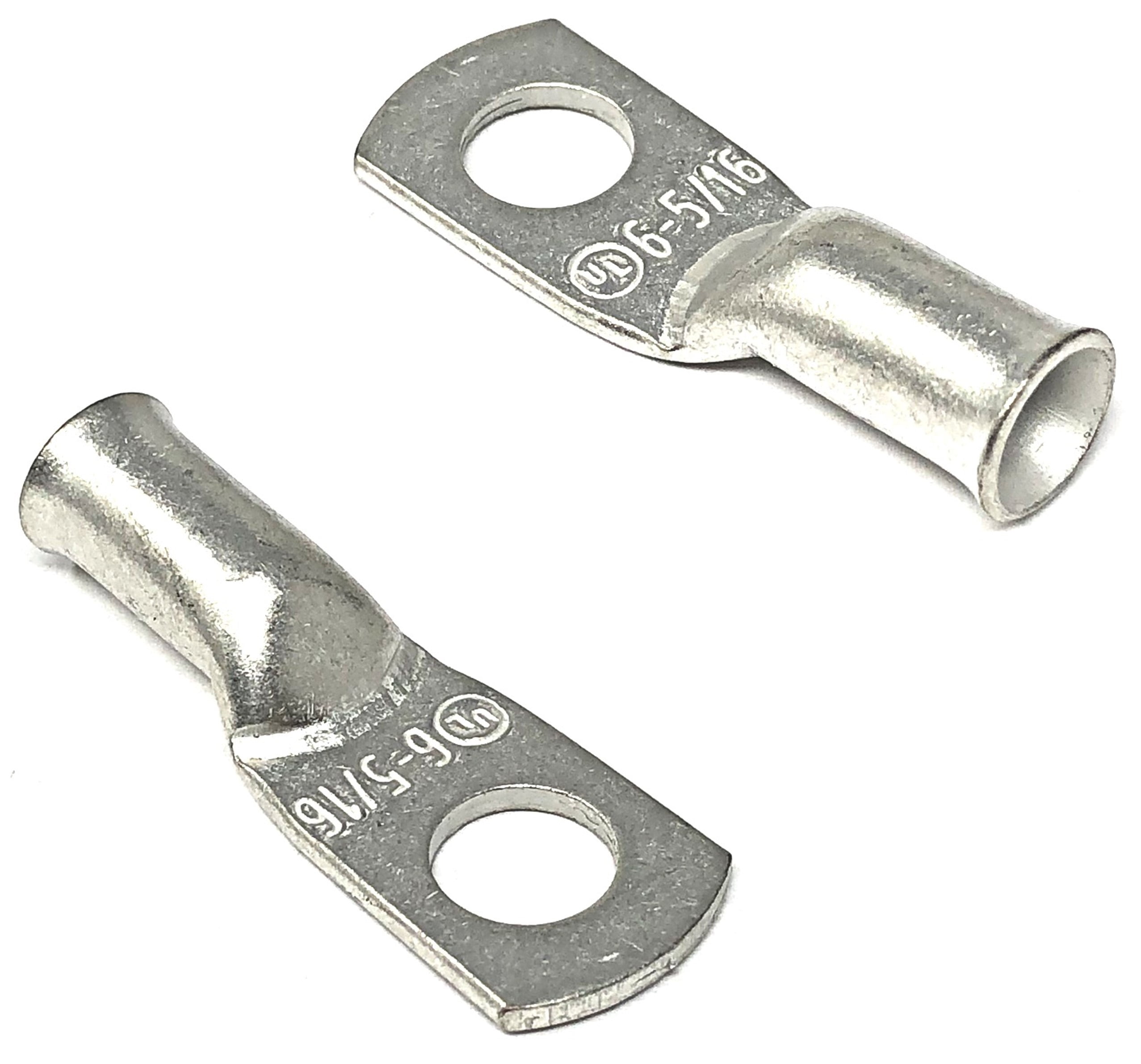 6-Gauge 5/16 in. Pure Copper Tin Coated Cable Lugs (25-Pack) - Walmart.com