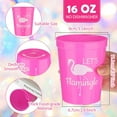 32 Pcs Let's Flamingle Cups 16 oz Stadium Reusable Cups for Flamingo ...