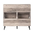 Barn door with 4 -down drawers, black metal single-sided handle ...