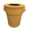 LA Linen Stretch Spandex Trash Can cover 44-Gallon Round,Orange ...