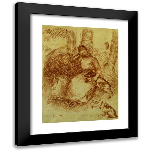 Pierre Auguste Renoir 15x18 Black Modern Framed Museum Art Print Titled