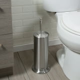 Bath Bliss Stainless Steel Trash Can, Plunger, and Toilet Brush Iron ...