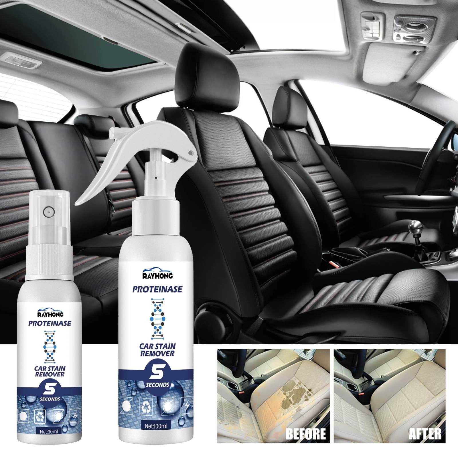 Ganfancp 5 Second Car Cleaner.Quita Manchas y Recupera El Color,Mate y ...