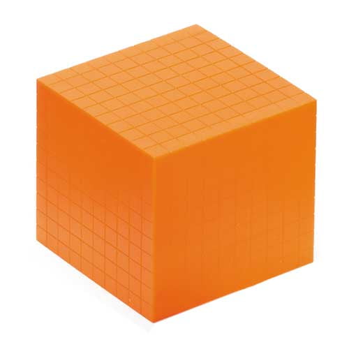 EAI Education Base Ten Thousand Cube: Orange Plastic - Walmart.com