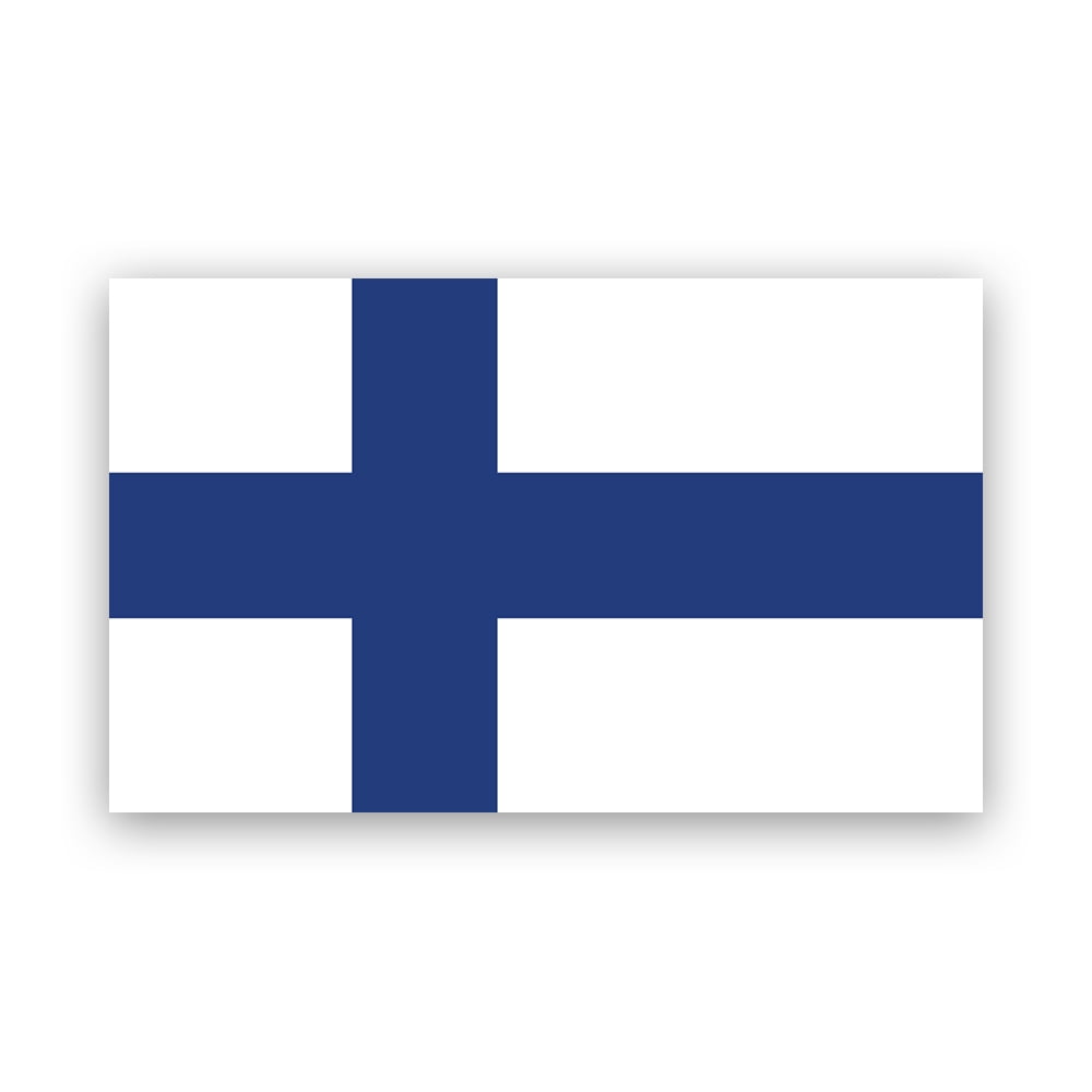 Finnish Flag Sticker Decal - Self Adhesive Vinyl - Weatherproof - Made ...