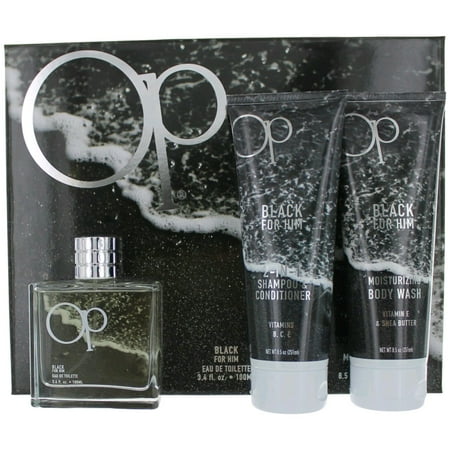 OP Black For Him Cologne by Ocean Pacific, 3 Piece Gift Set for Men ...