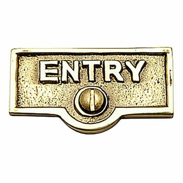 2 Switch Plate Tags DRIVEWAY Name Signs Labels Brass Traditional ...