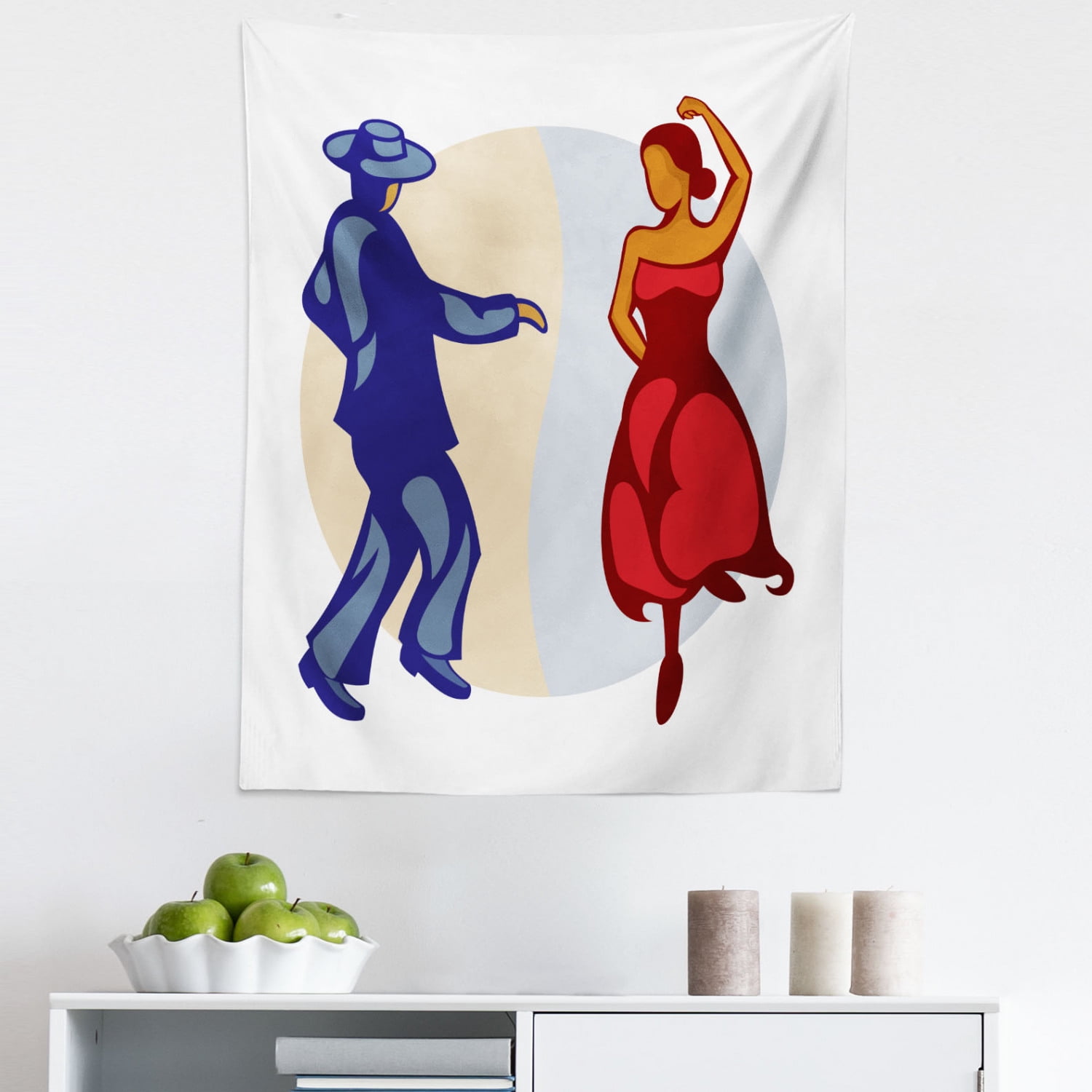 Spanish Tapestry, Funky Dancers Couple Latin Flamenco Gypsy Dancers ...