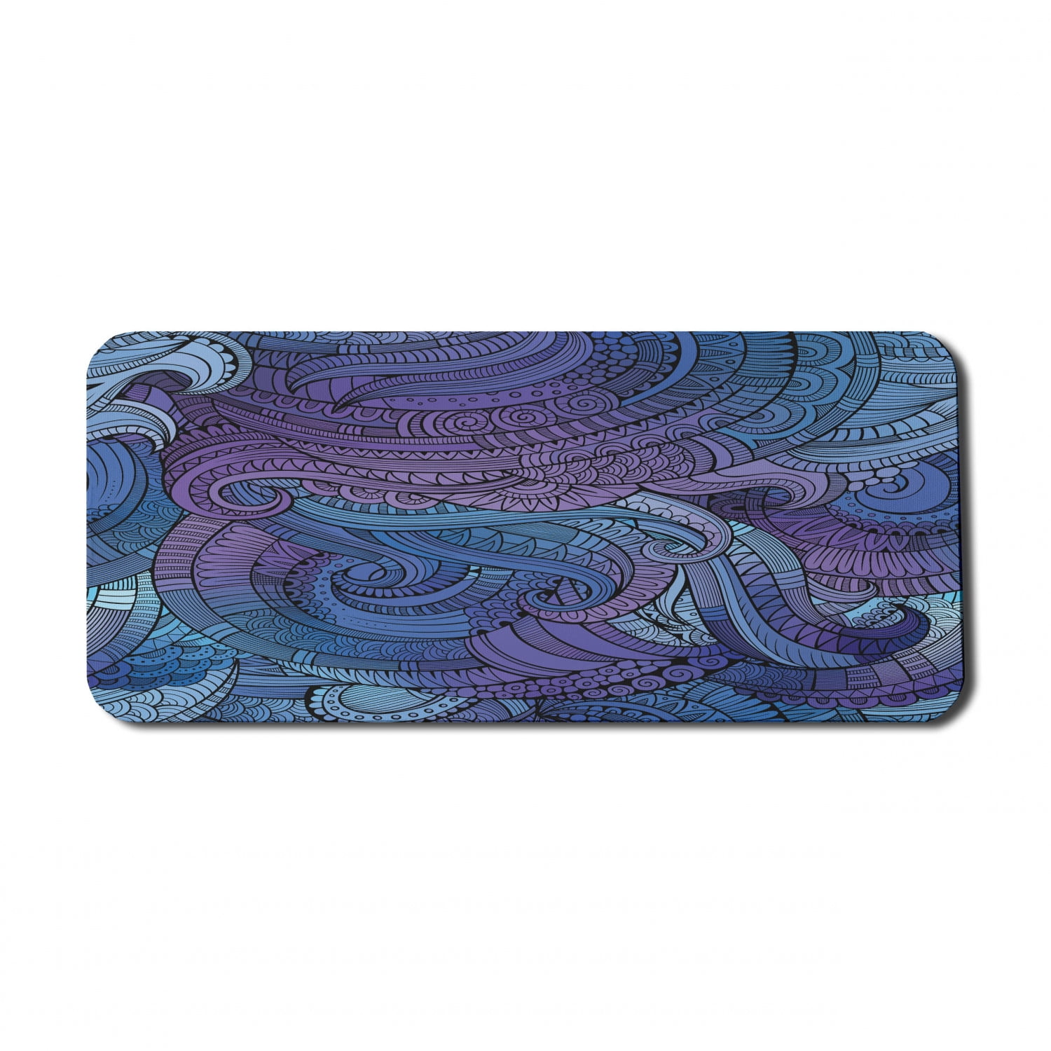 Abstract Computer Mouse Pad, Ocean Inspired Graphic Paisley Swirled ...