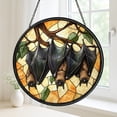 Bat Gothic Window Hanging Stained Glass Style Suncatcher Decor, Flying ...